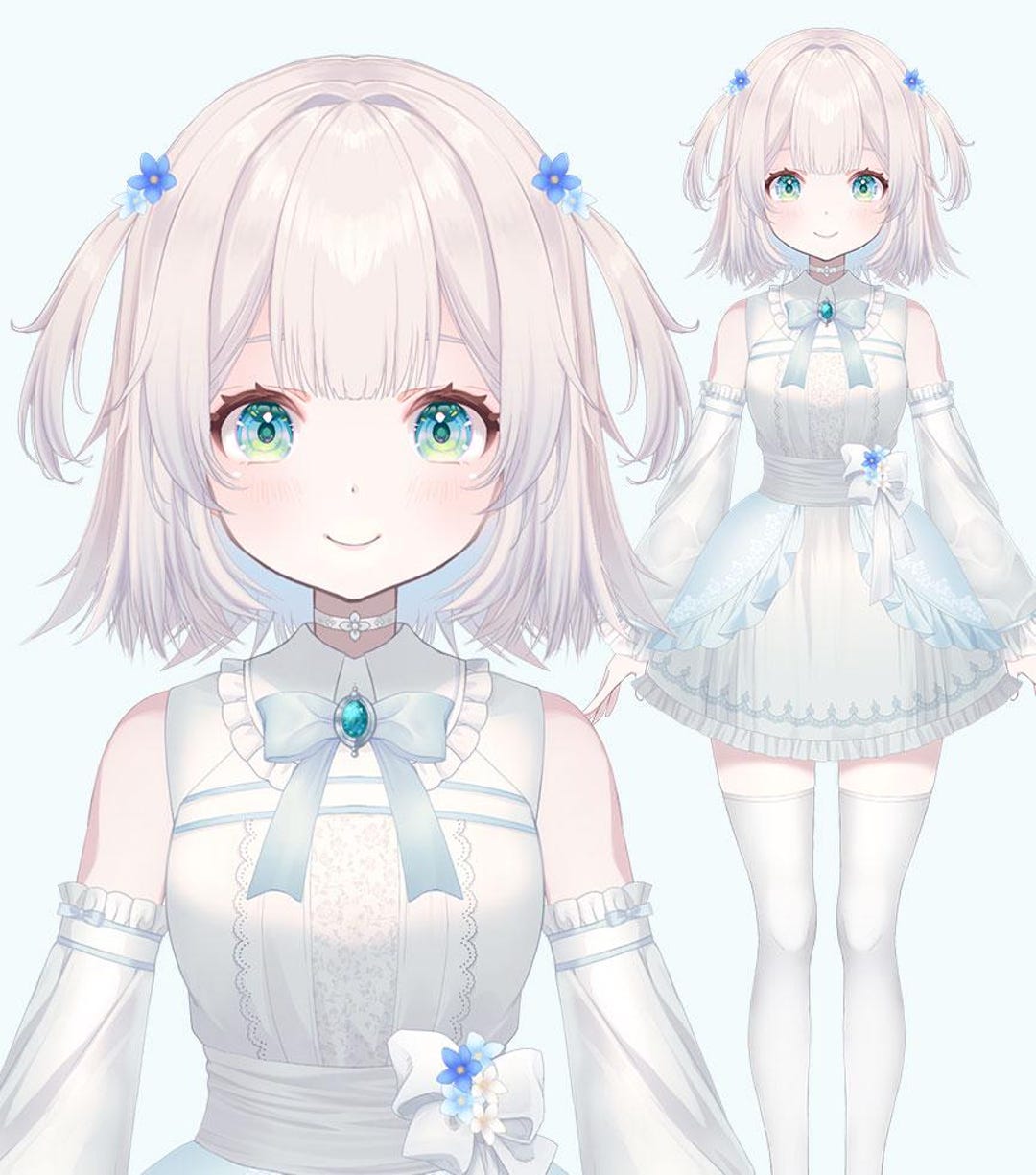 Live2d Vtuber Model [ready to Use] - White Girl - Etsy