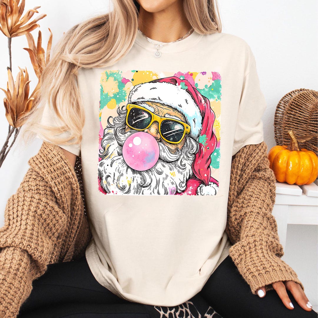 Preppy Santa Clause Png, Glitter Santa Claus Design, Handwrite Png ...