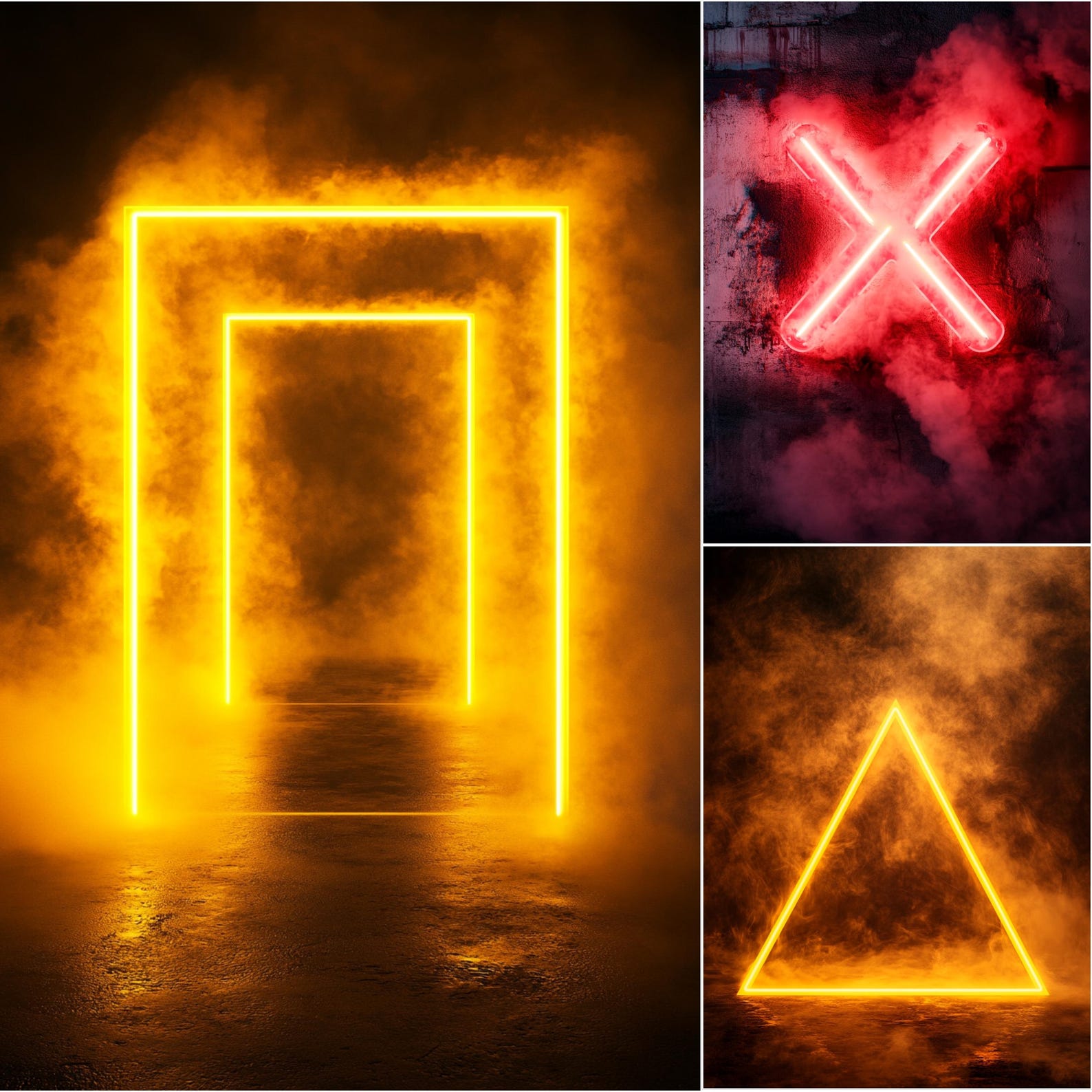 Neon Light Sports Backdrops Overlay Bundle | Basketball, Football ...