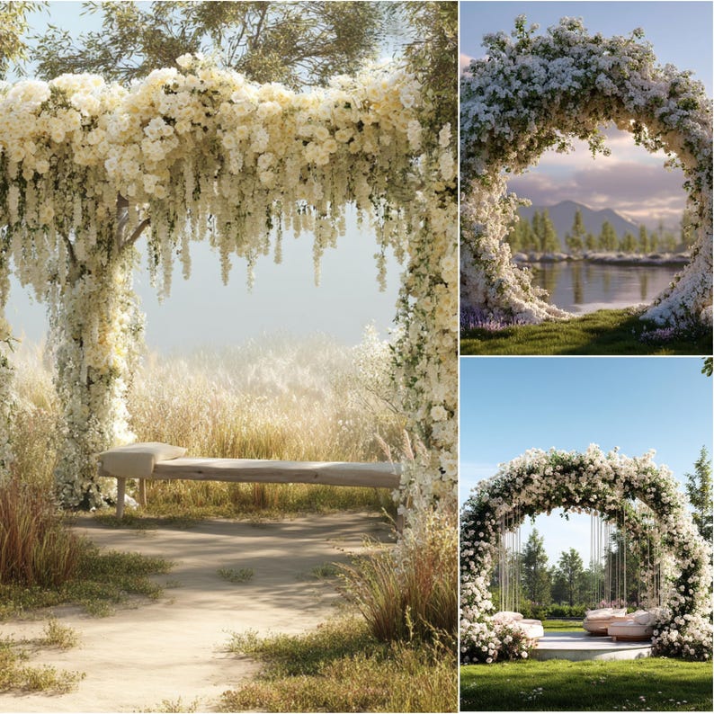 Wedding Digital Backdrops: Fine Art Photography Overlays (PNG, 300 DPI ...