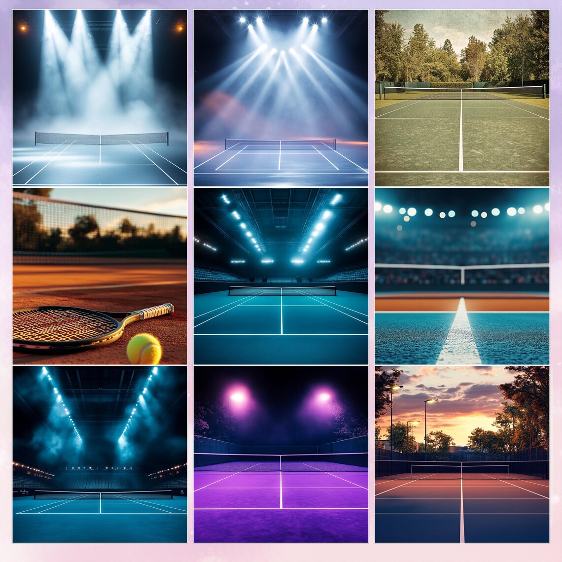 Tennis Photo Backdrop: Sport Photography Digital Overlay (PNG Download ...