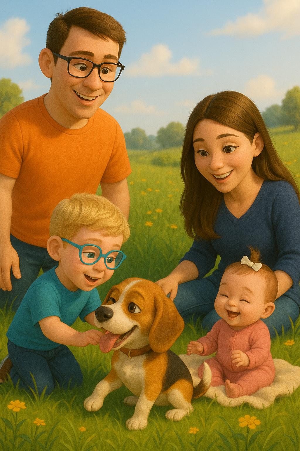 Custom Pixar-style Portrait, Animated Family Illustration, Digital ...