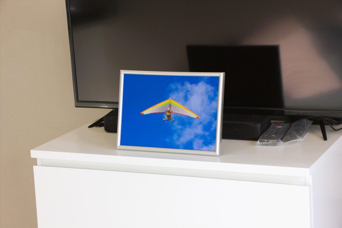 This is a Completely Finished Painting "a Trike Glider Soars High in ...