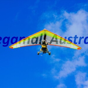 This is a Completely Finished Painting "a Trike Glider Soars High in ...