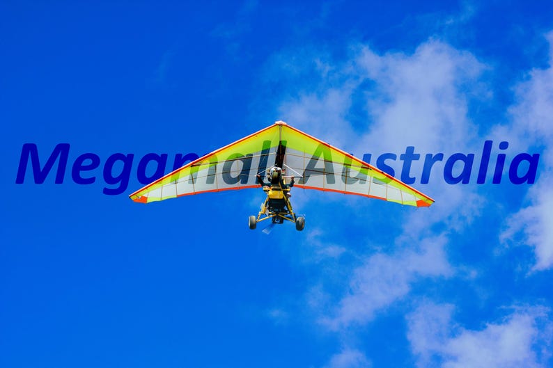 This is a Completely Finished Painting "a Trike Glider Soars High in ...