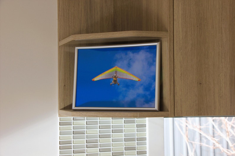 This is a Completely Finished Painting "a Trike Glider Soars High in ...