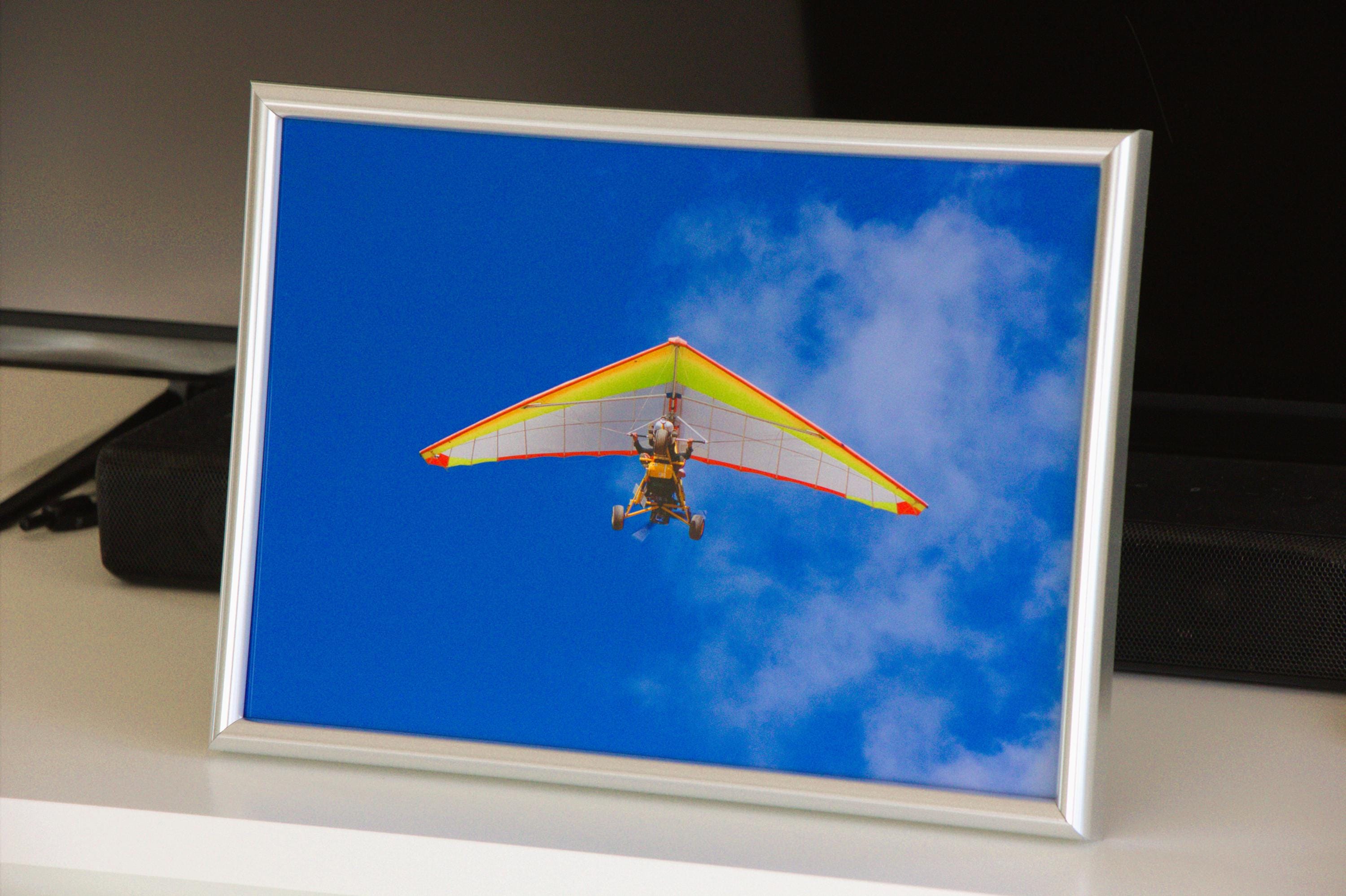 This is a Completely Finished Painting "a Trike Glider Soars High in ...
