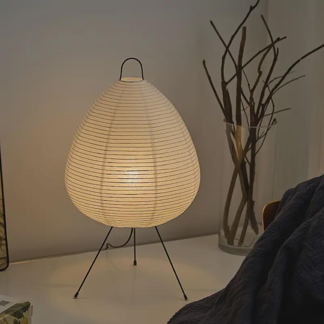 Japanese Lantern Table Lamp With USB Port – Art Deco Design for Home - Etsy