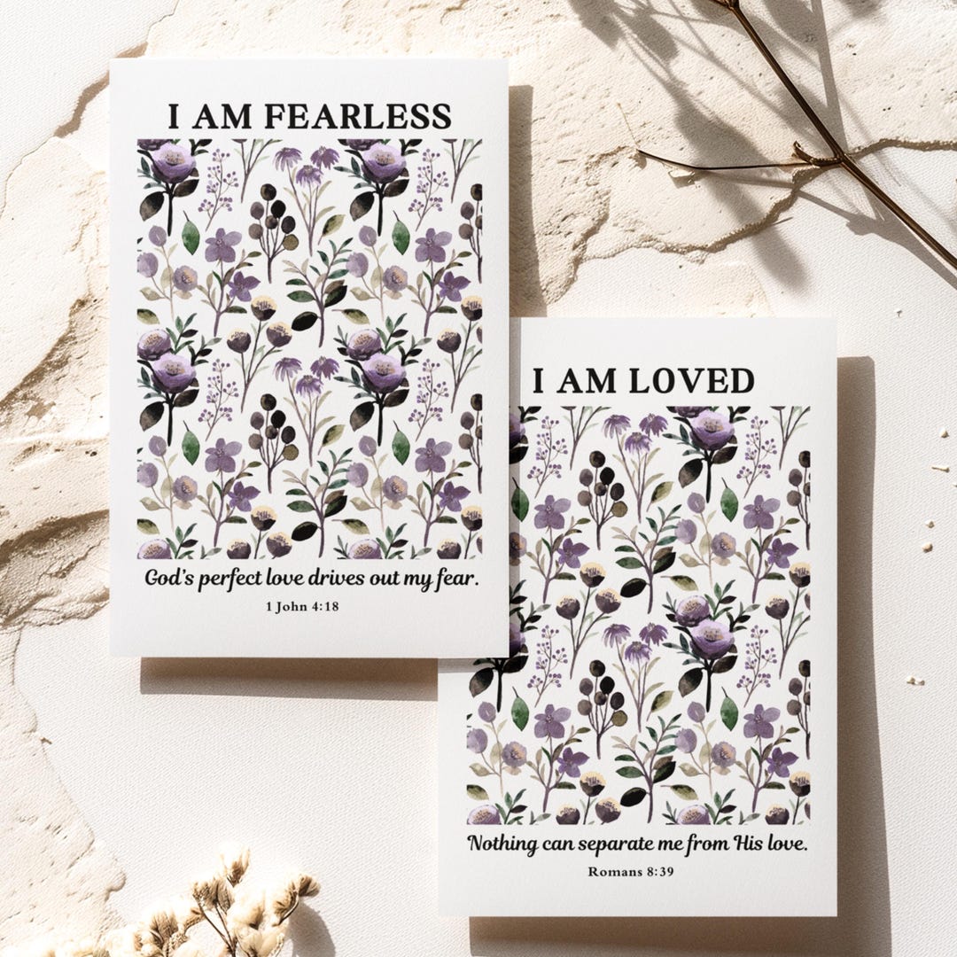 Bible Verse Affirmation Cards, 22 Scripture Cards for Mental Health ...