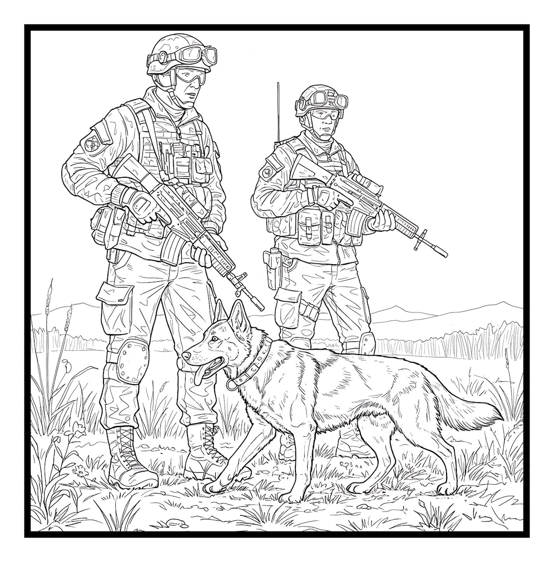 Heroes in Uniform. A Military & Emergency Services Coloring Pages PDF ...