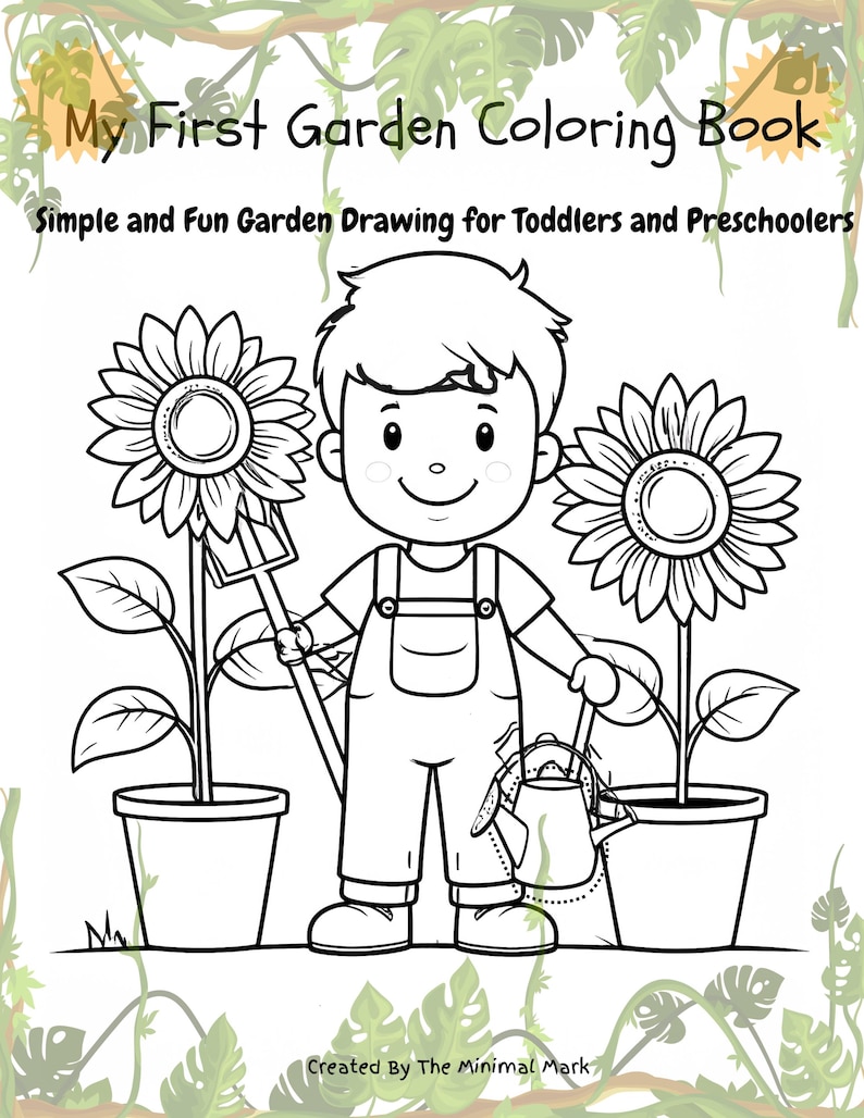 My First Garden Coloring Book for Kids – 15 Printable Pages for ...