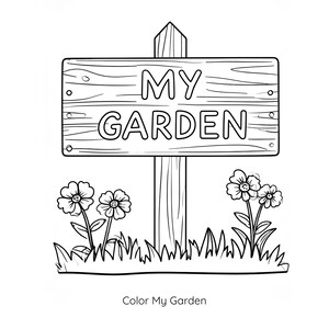 My First Garden Coloring Book for Kids – 15 Printable Pages for ...