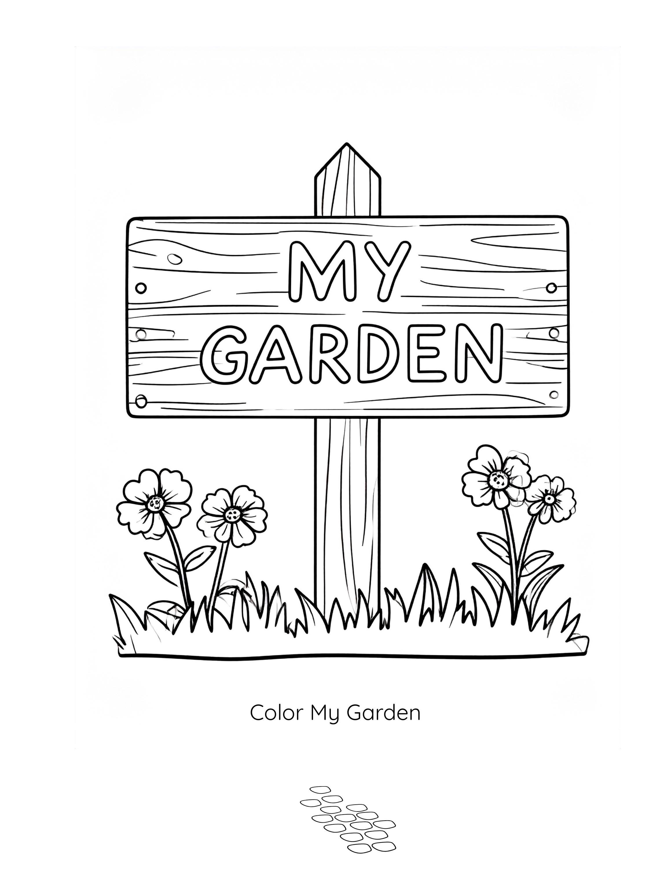 My First Garden Coloring Book for Kids – 15 Printable Pages for ...
