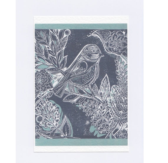 Prints Art & Collectibles A5 Lino Art Print Wood & Linocut Prints etna ...