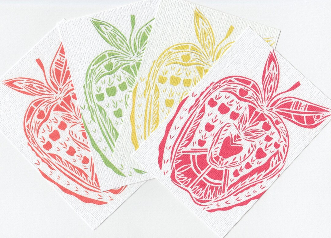 Apple Postcard Set / Pop Art Retro Mini Prints - Etsy