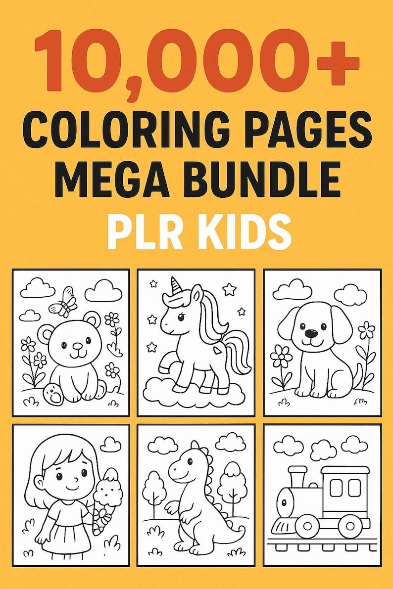 10,000+ Printable Coloring Pages Bundle – PLR License | Kids & Adult ...