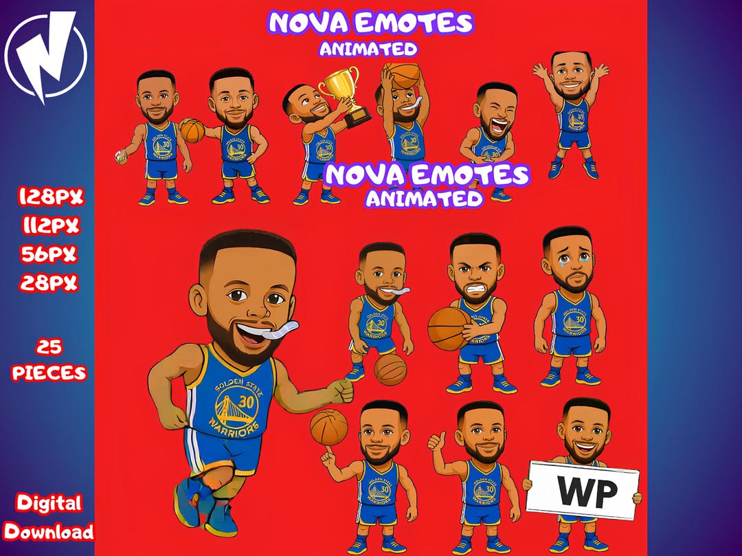 Stephen Curry Animated Chibi Twitch Emotes,chibi Curry GIF Emotes ...