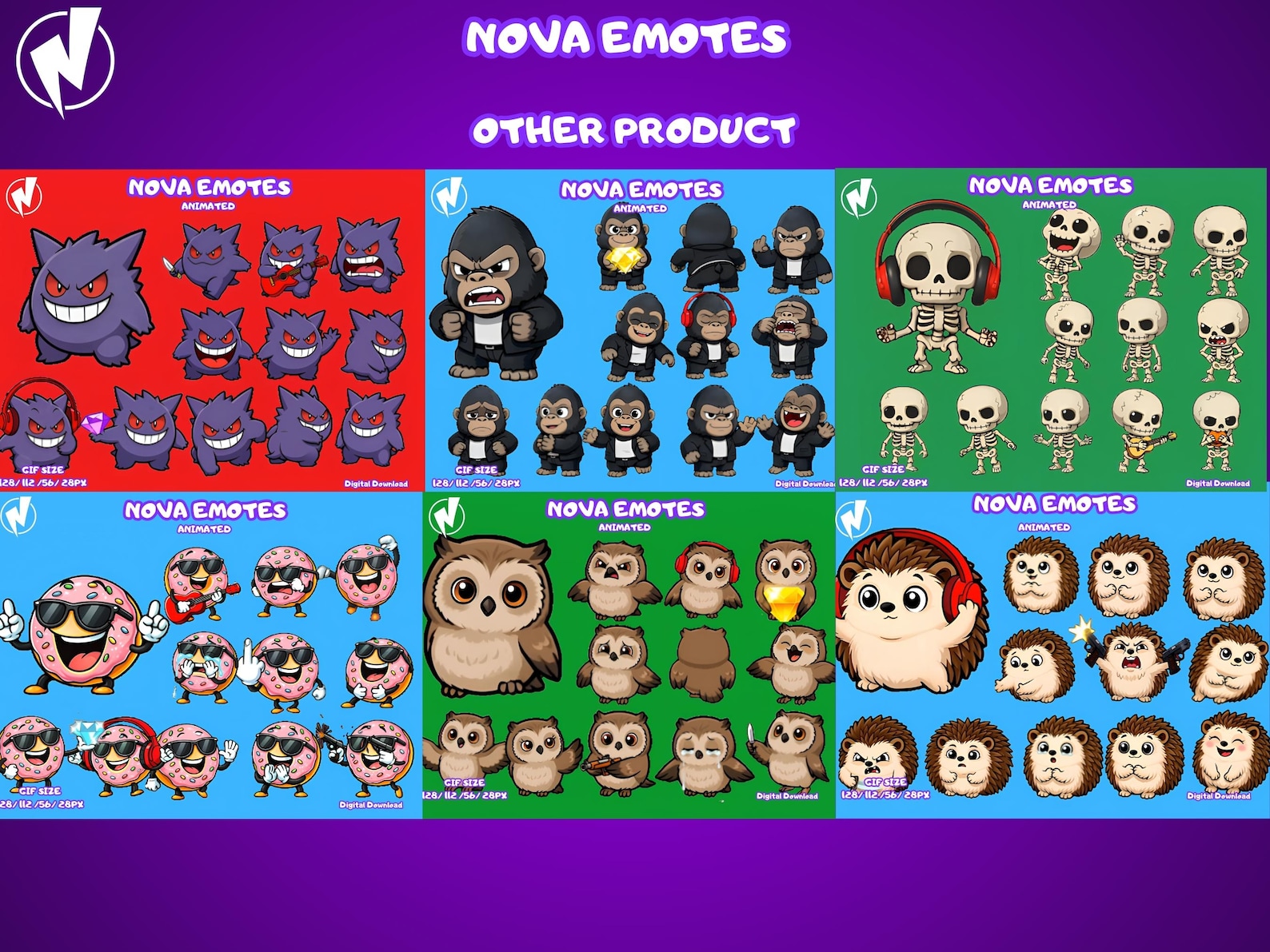 Animated Chibi Wolf Twitch Emotes, Streamer Emotes, GIF Emotes, Funny ...