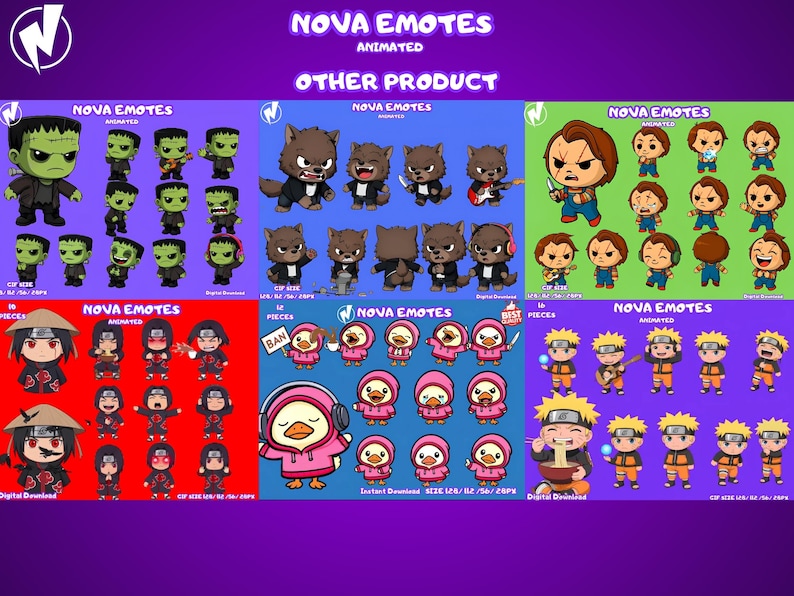Animated Chibi Twitch Emotes, Cute Kawaii Anime GIF Emotes, Funny ...