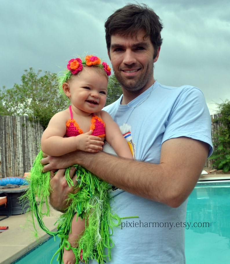 Baby Girl or Toddler Hawaiian HULA Photo Prop Grass Skirt | Etsy