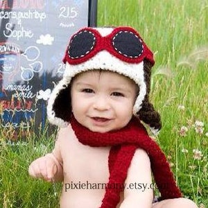 Toddler Aviator Hat W Goggles Fly Airplane Hat Photo Prop ANY Colors ...
