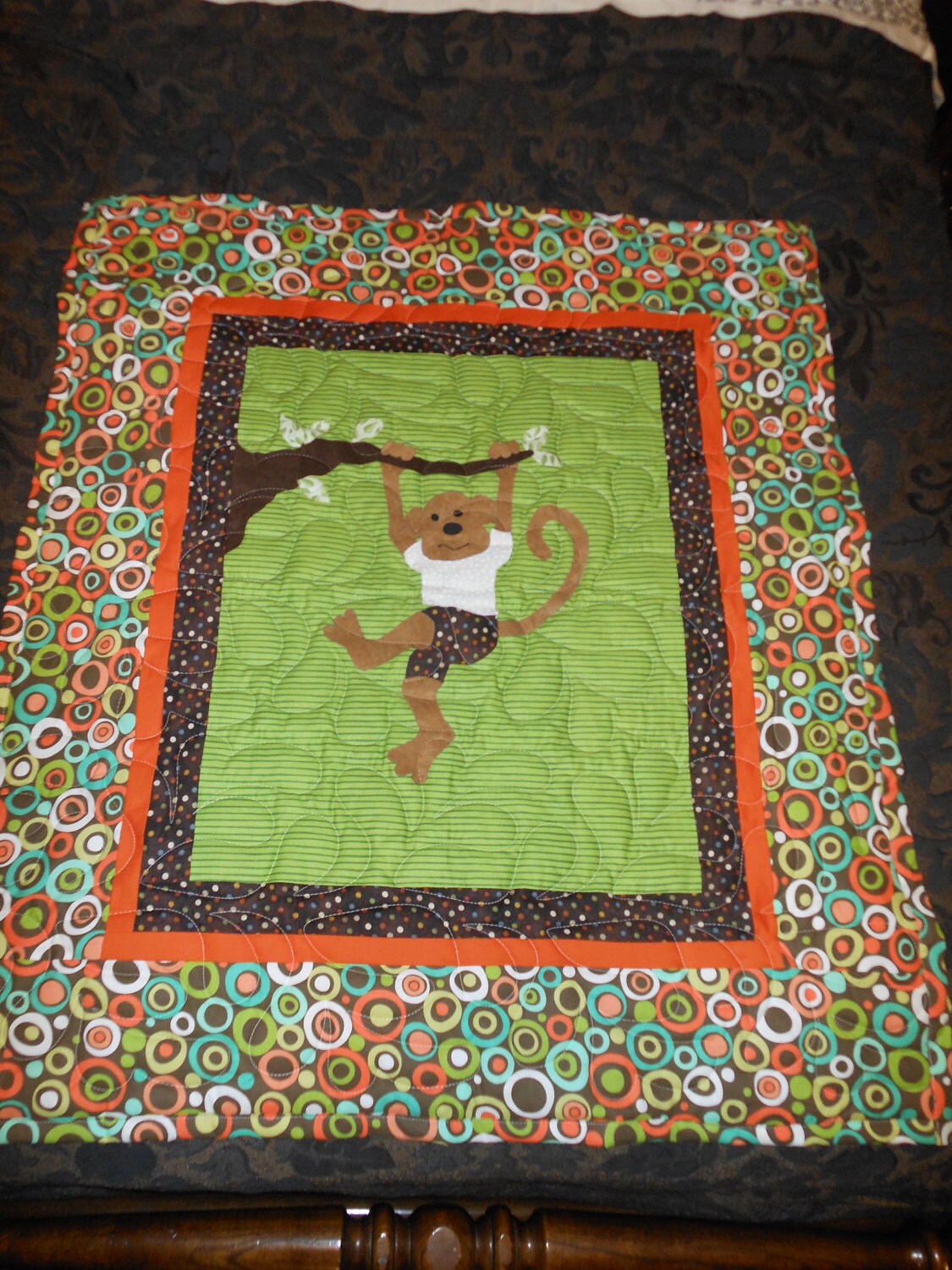 Baby Monkey Quilt PATTERN - Boy - Girl - PDF - Monkeys Are People Too ...