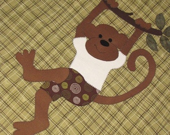 Baby Monkey Quilt PATTERN Boy Girl PDF Monkeys Are | Etsy