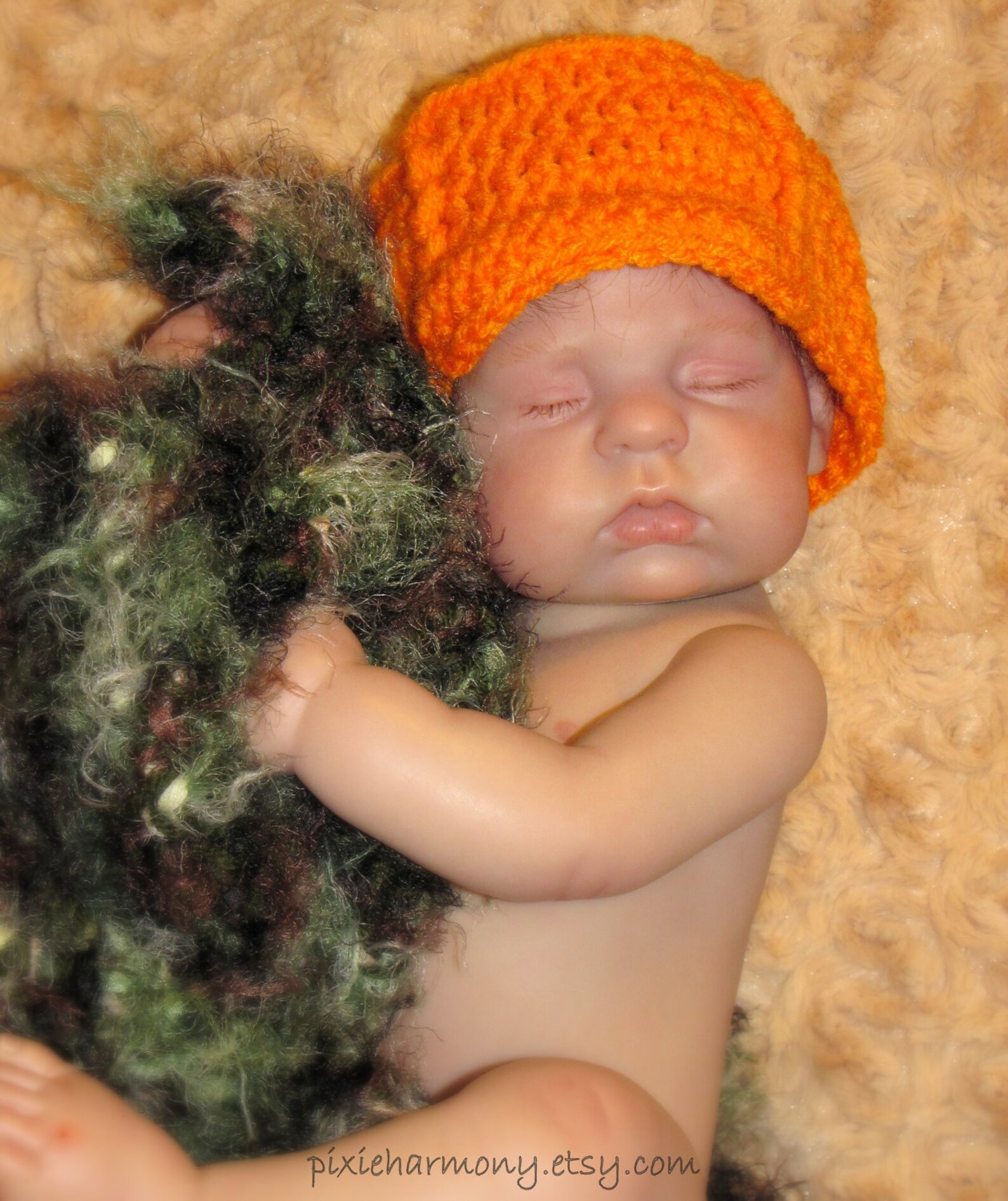 Baby Boy Hunter HAT Newborn Photo Prop Orange Hunting - Etsy