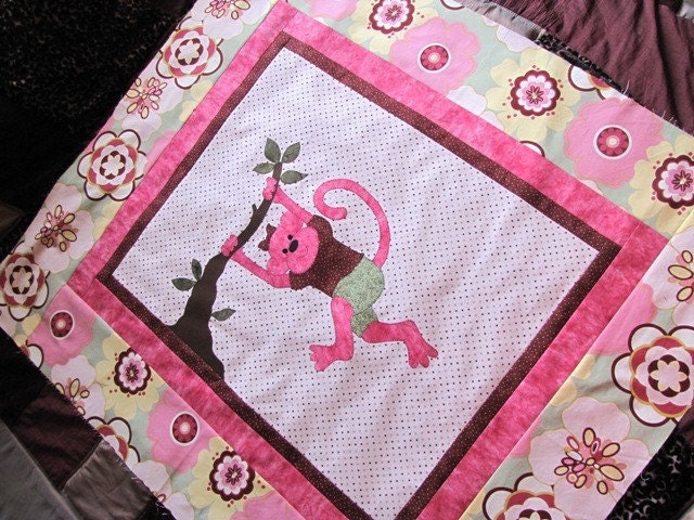 Baby Monkey Quilt PATTERN - Boy - Girl - PDF - Monkeys Are People Too ...