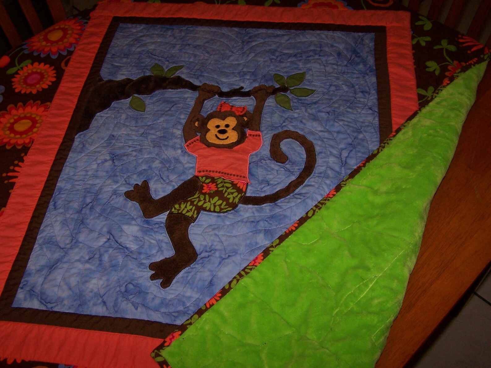 Baby Monkey Quilt PATTERN - Boy - Girl - PDF - Monkeys Are People Too ...