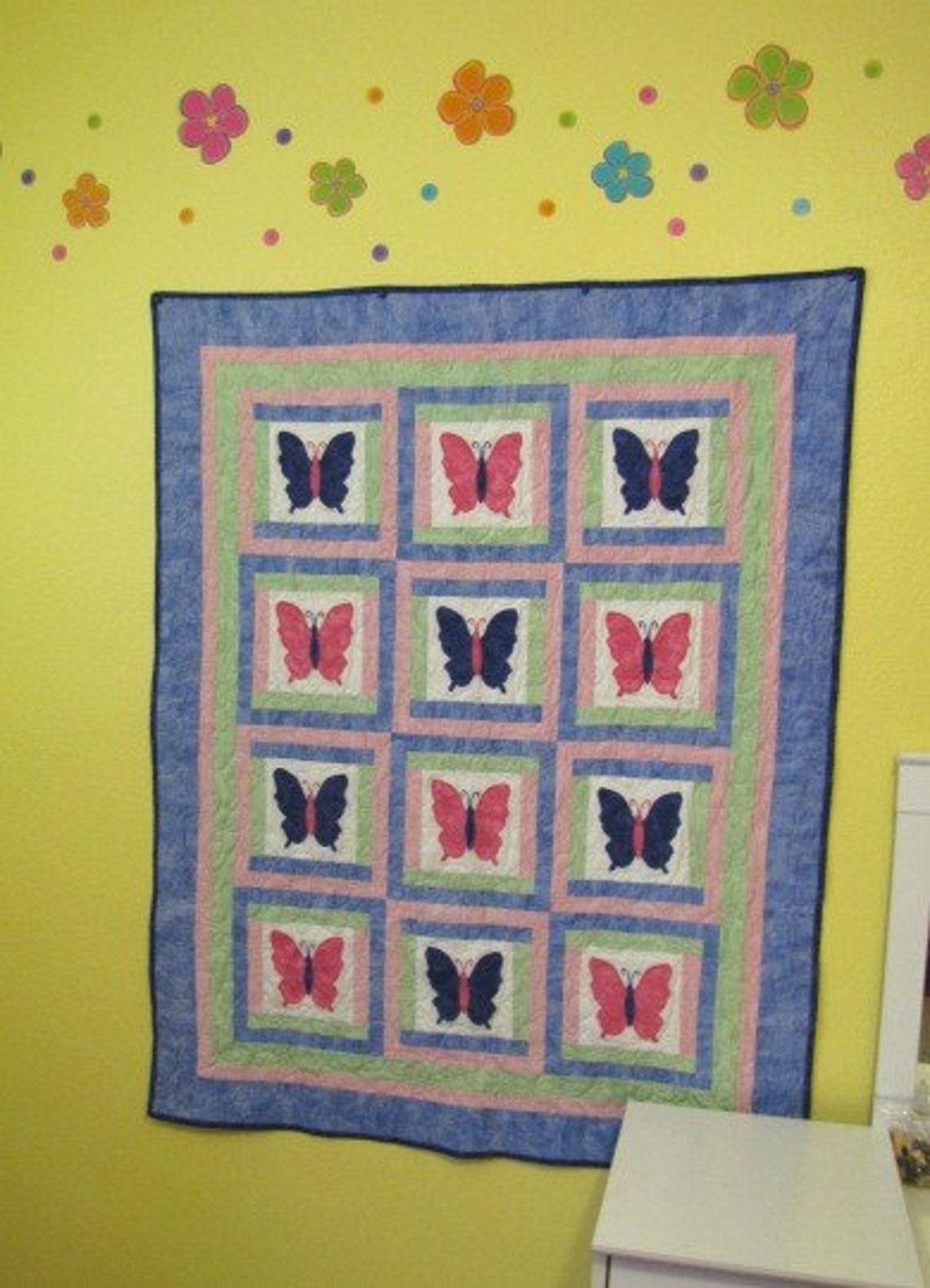 PATTERN PDF Butterfly Quilt Throw Quilt Baby Quilt - Etsy