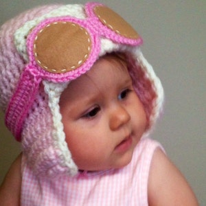 Toddler Aviator Hat W Goggles Fly Airplane Hat Photo Prop ANY Colors ...