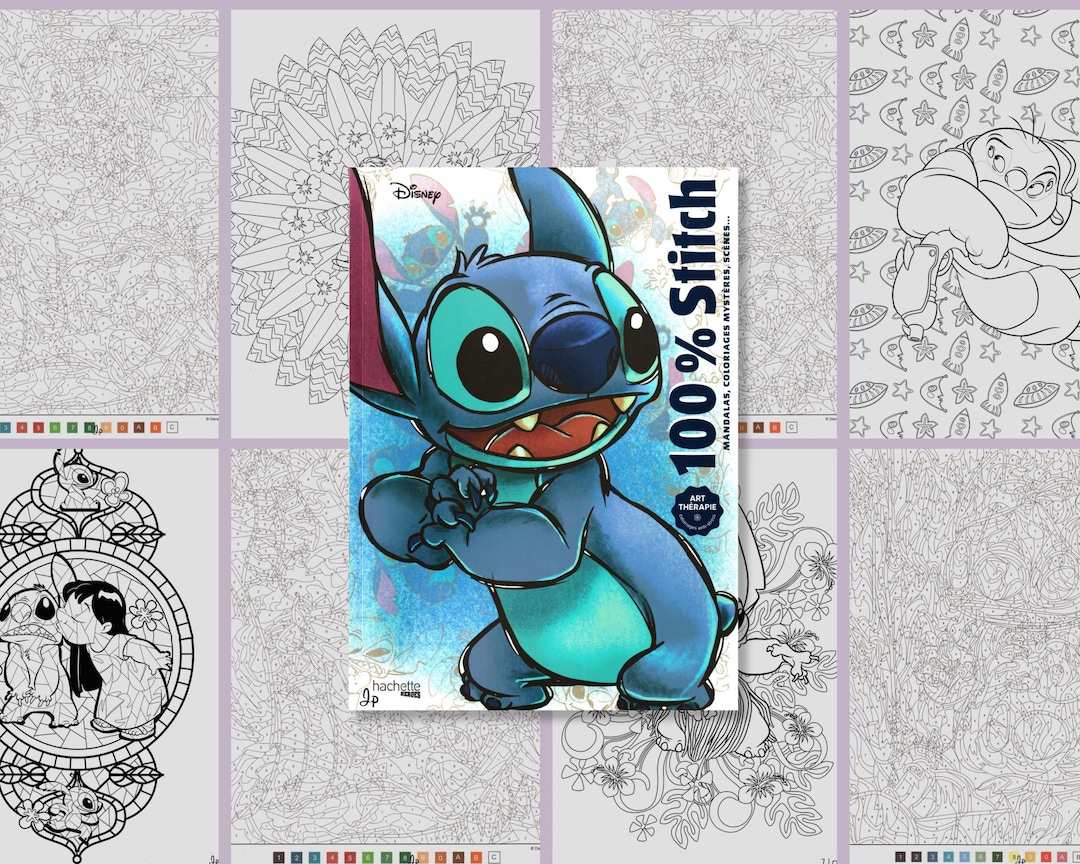Color by Number Stitch Coloriages Mysteres Digital Disney Coloring Book ...