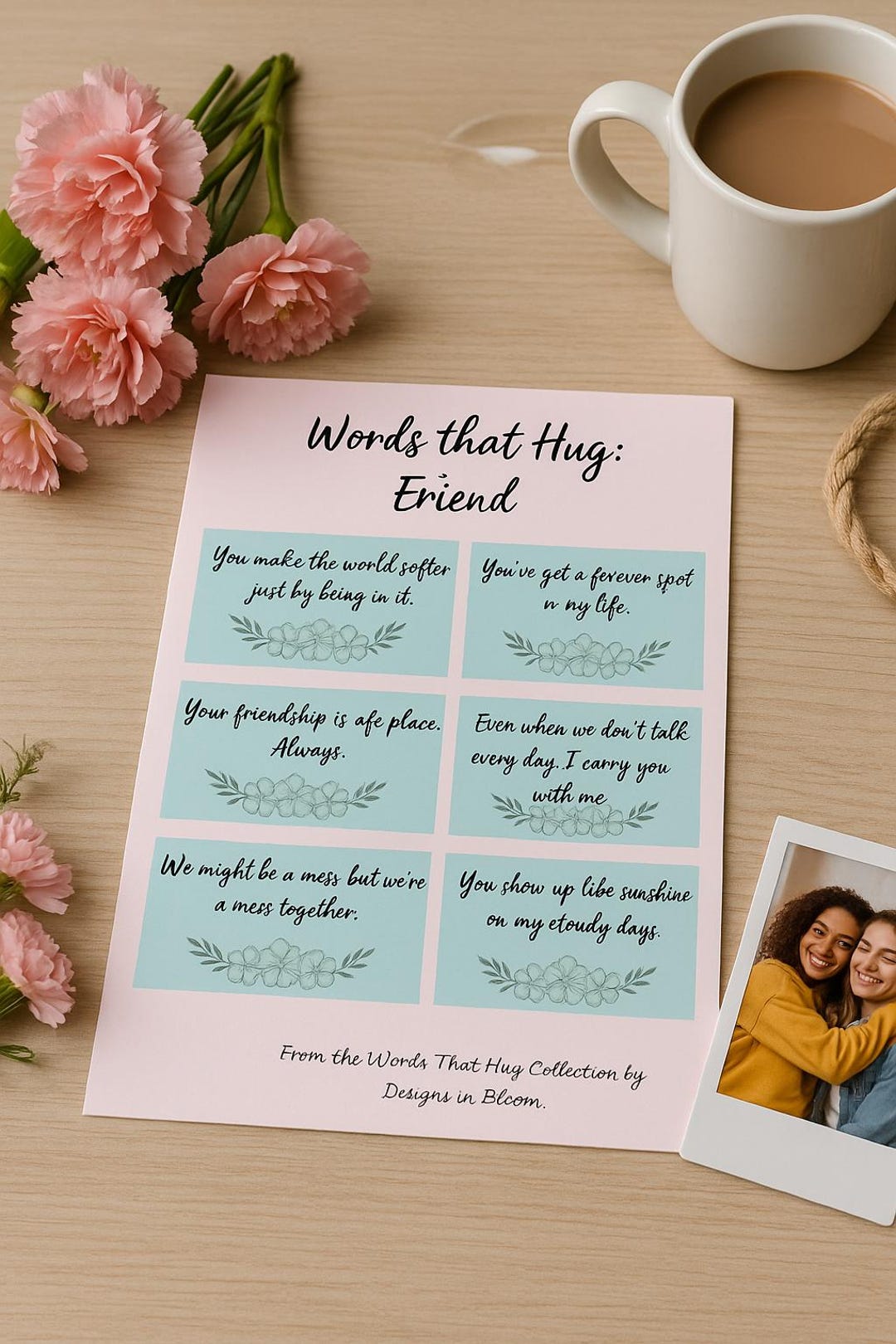 Friendship Cards Printable + Free Printing Guide | Encouragement Gift ...