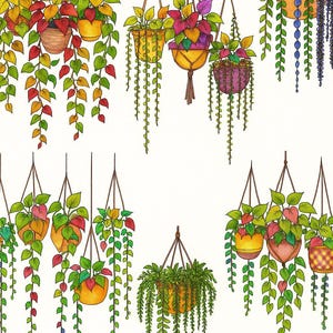 Printable Plant Coloring Page – String of Pearls & Pothos – Hanging ...