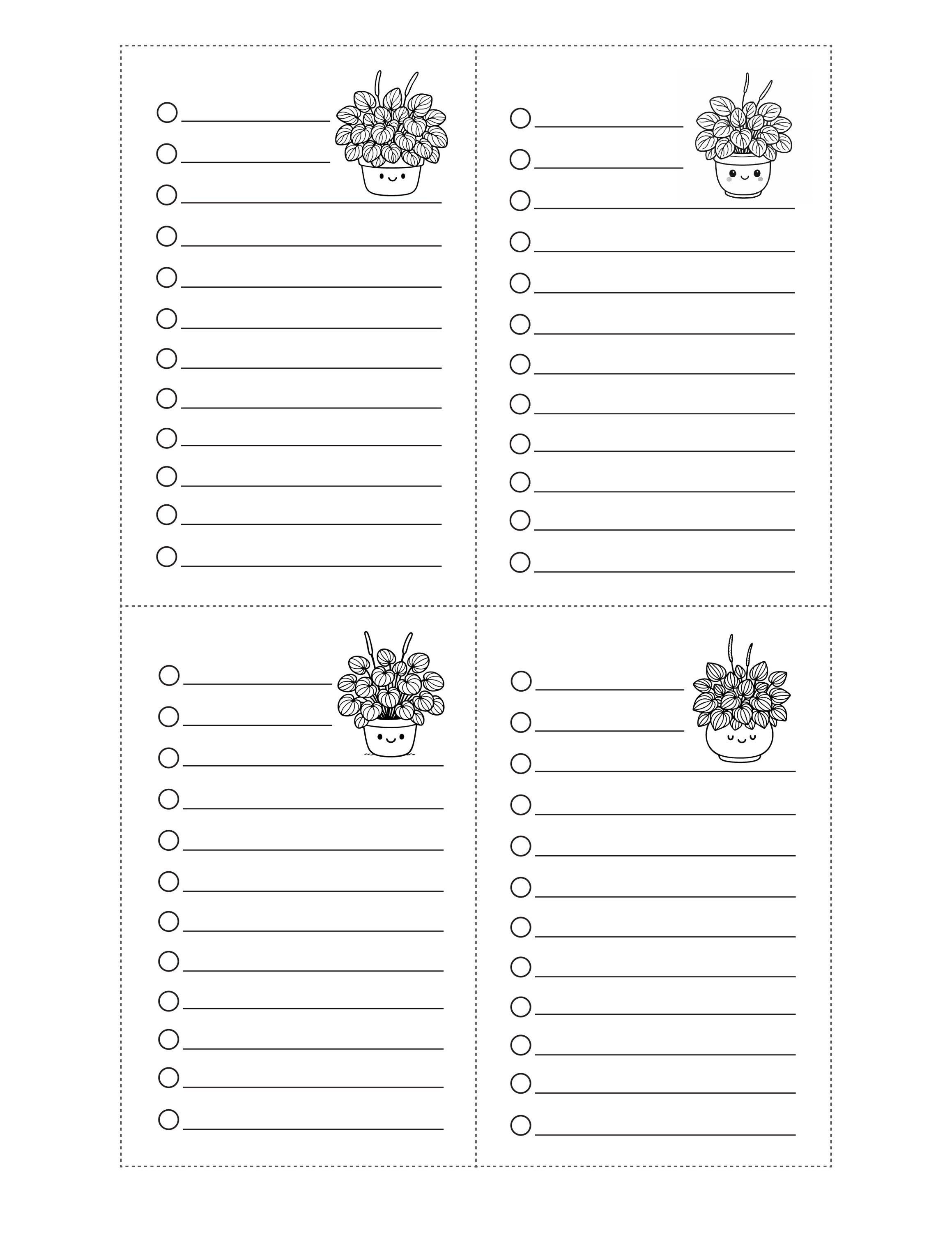 Peperomia Plant Printable Index Cards – 8 Designs – Digital Download ...