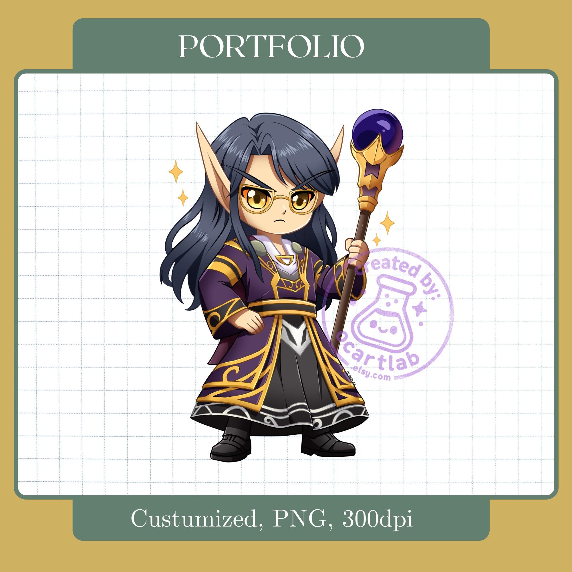 Chibi DND Character Art Commission | RPG Character Art | Dungeons and ...