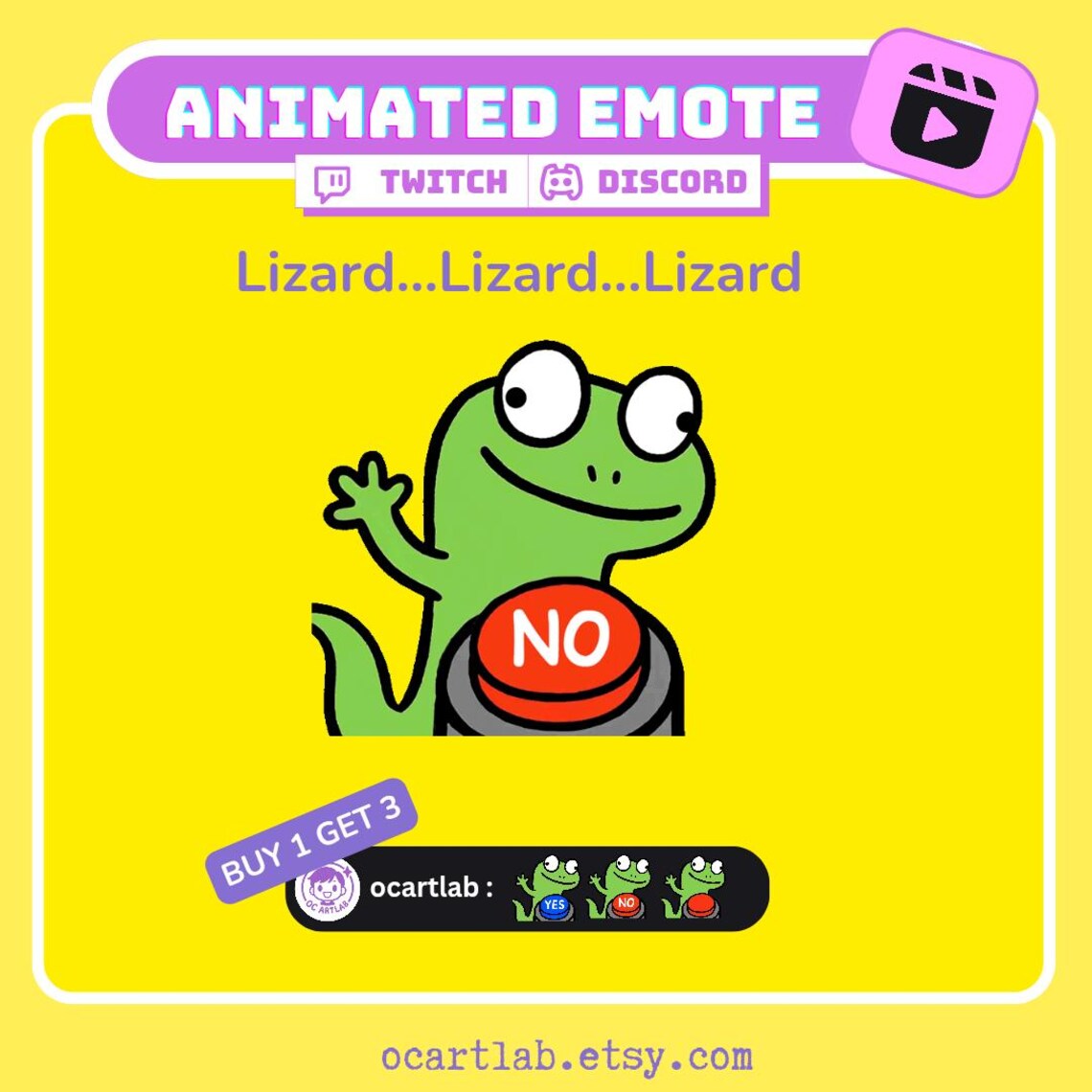 Lizard Animated Emote | Funny Lizard Hitting Button GIF for Twitch ...