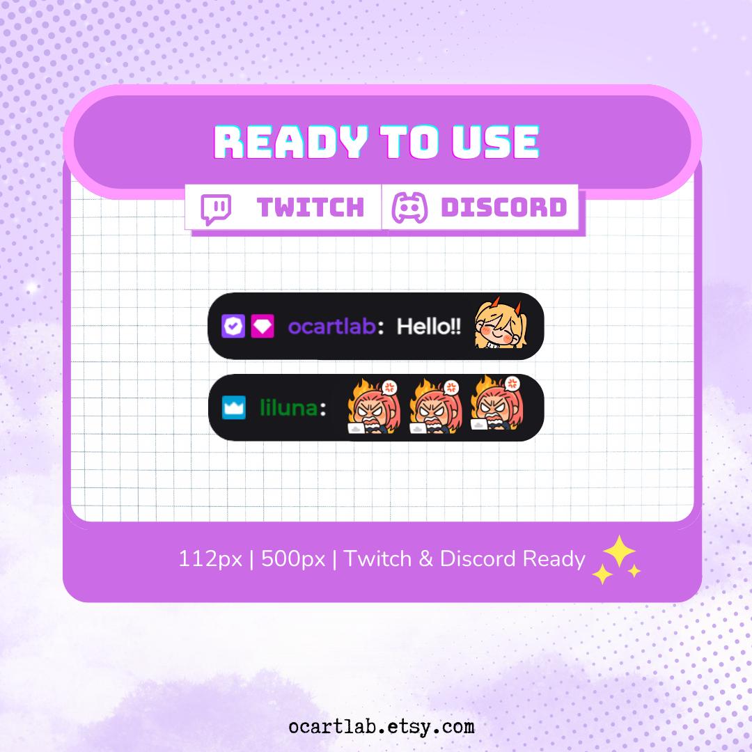 Custom Animated Emotes: Twitch, Discord, Vtuber - OC Chat Emoji (PNG ...