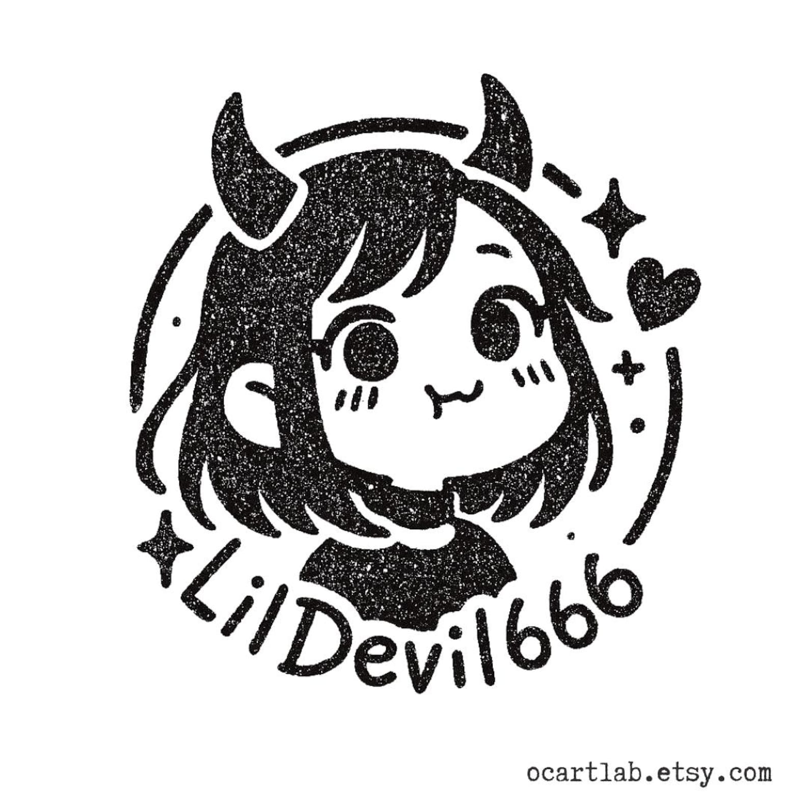 Custom Character Rubber Stamp: OC, Avatar, Streamer, Planner - Etsy
