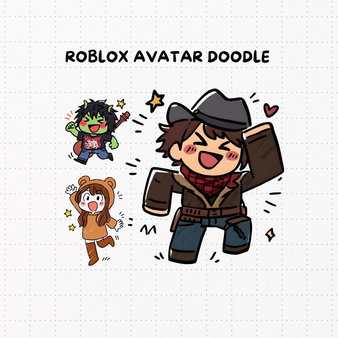 Custom Roblox Doodle Avatar Commission I PFP Art - Etsy