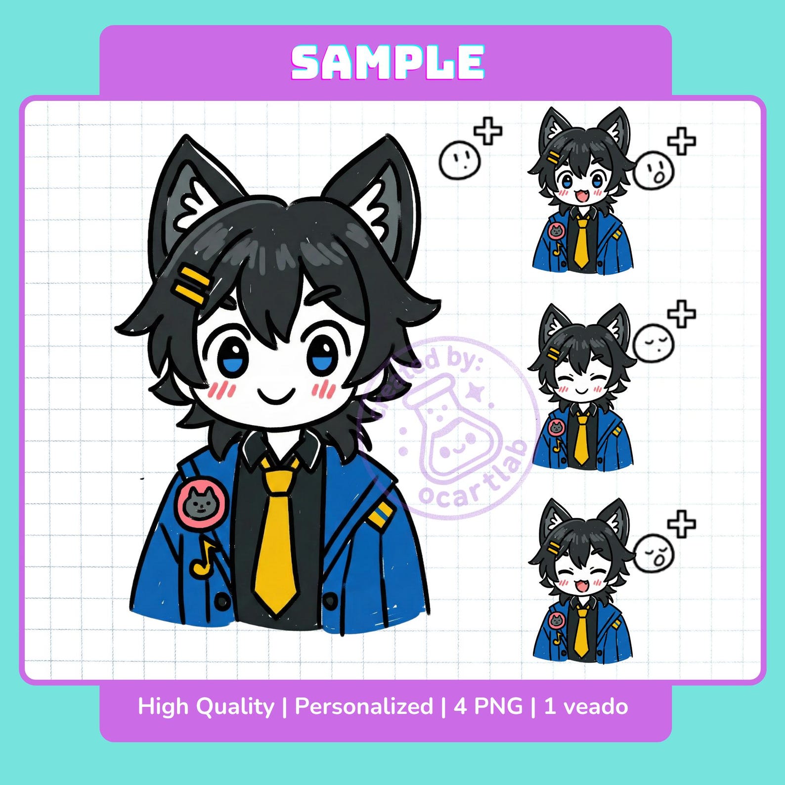 Custom Doodle Pngtuber Model Anime Chibi Avatar for Twitch Discord ...