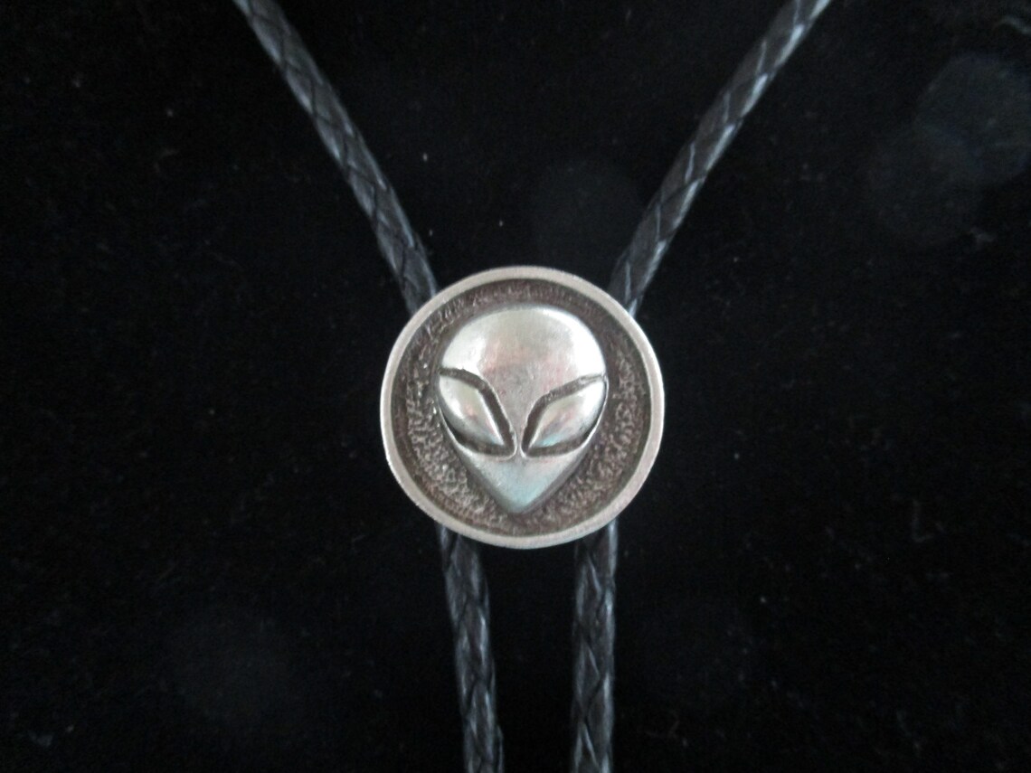 Alien Bolo Tie the Greys Black Cotton Leatherlook Cord - Etsy