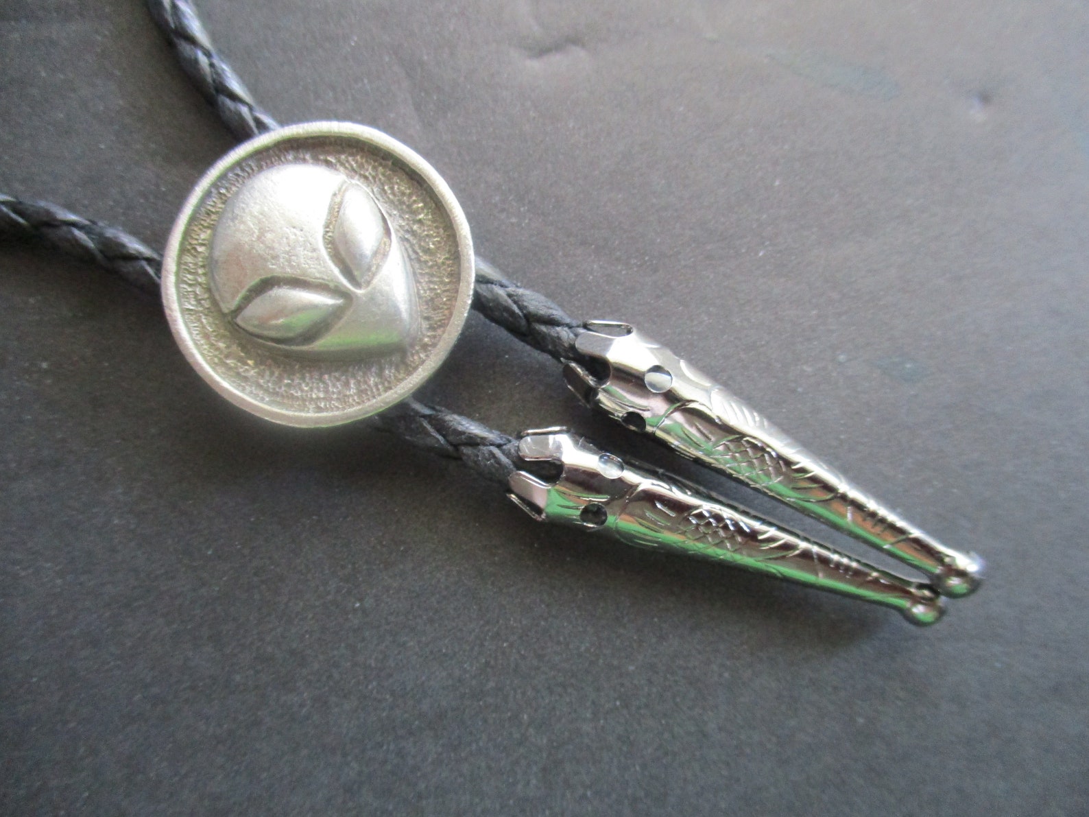 Alien Bolo Tie the Greys Black Cotton Leatherlook Cord - Etsy