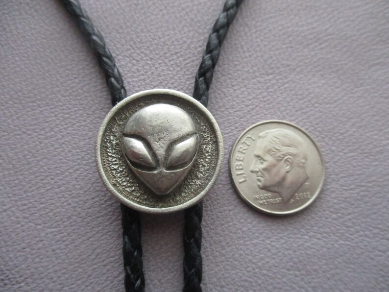 Alien Bolo Tie the Greys Black Cotton Leatherlook Cord - Etsy