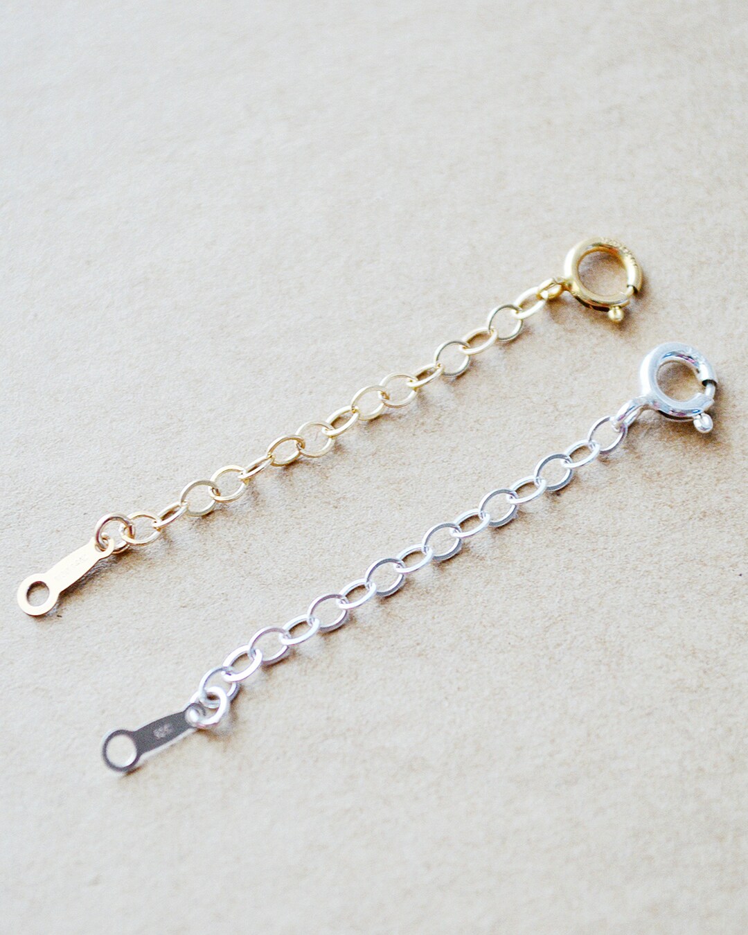 2 or 4 Inch Necklace Extender / 14K Gold-filled or Sterling Silver ...