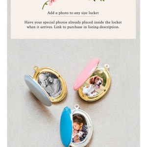 Gold Leaf Photo Locket Necklace - Personalized With Any Enamel Color ...
