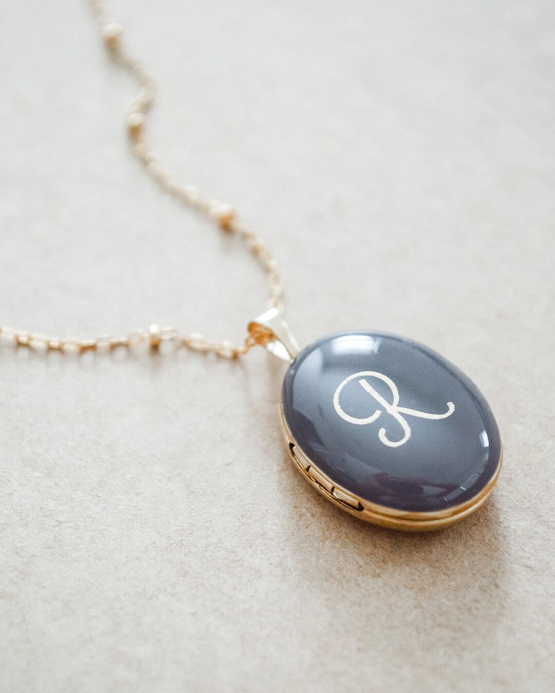 Personalized Initial Gold Filled Locket Necklace Heirloom - Etsy