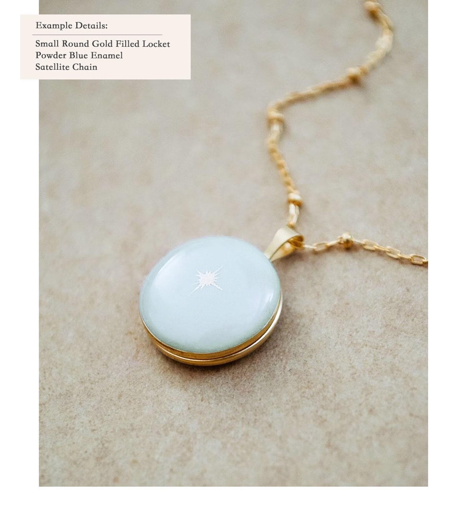North Star Photo Locket Large Round Gold Filled Locket Necklace - Etsy
