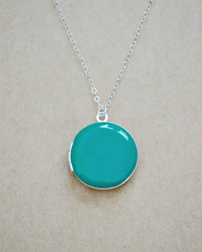 Round Photo Locket Custom Charm Color | Etsy